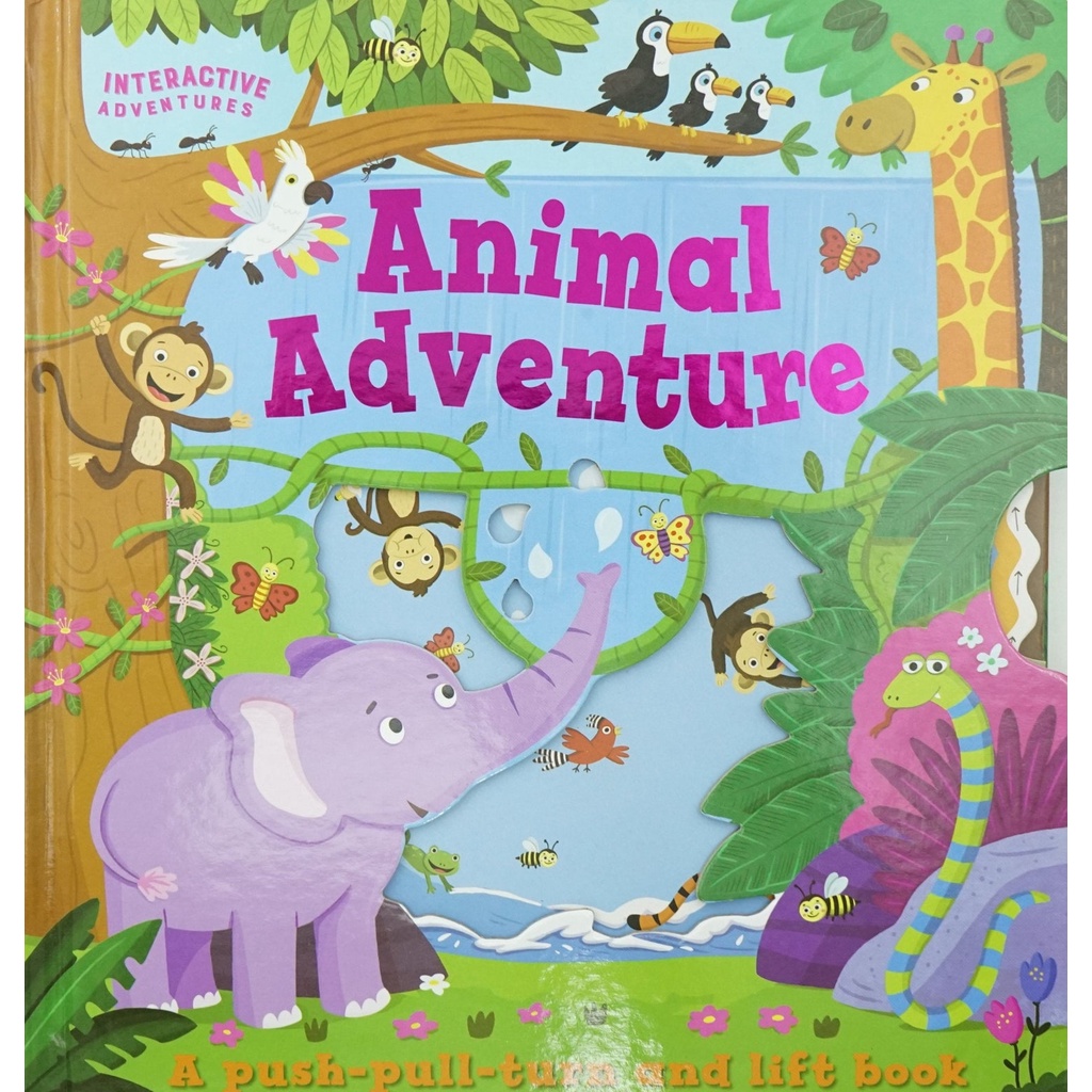 Animal Adventure Interactive Adventures Push And Pull Board หนังสือเด็ก ...
