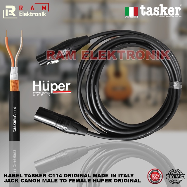 Tasker C114 สายเคเบิ้ล พร้อมแจ็ค Canon XLR Male Female HUPER ของแท้ 1 ...