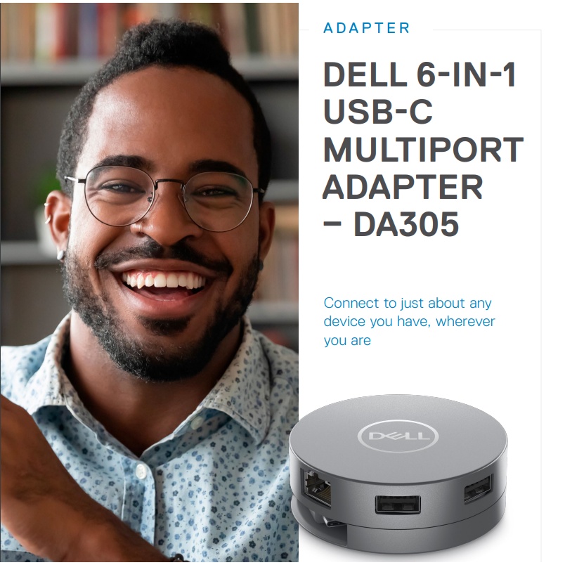 📌รุ่นใหม่ล่าสุด Dell 6-in-1 USB-C Multiport Adapter - DA305 - รับประกัน ...