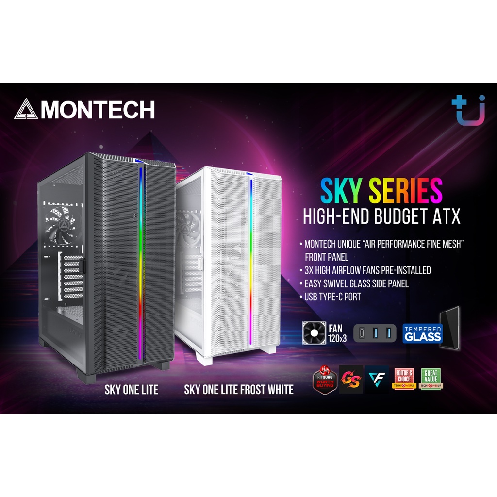 MONTECH Sky ONE LITE เคส ATX หรือ Mid-Tower ระดับ Hi-End พัดลมขนาด ...