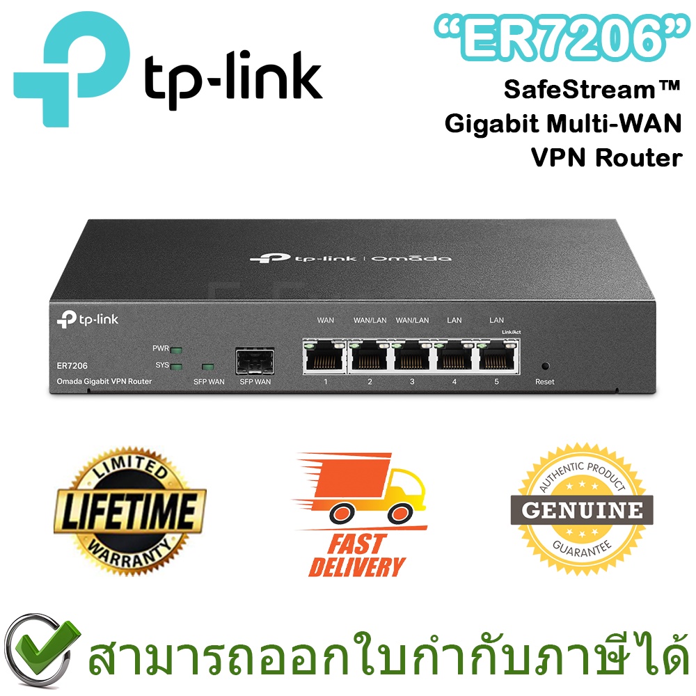TP-Link ER7206 SafeStream™ Gigabit Multi-WAN VPN Router ของแท้ ประกัน ...