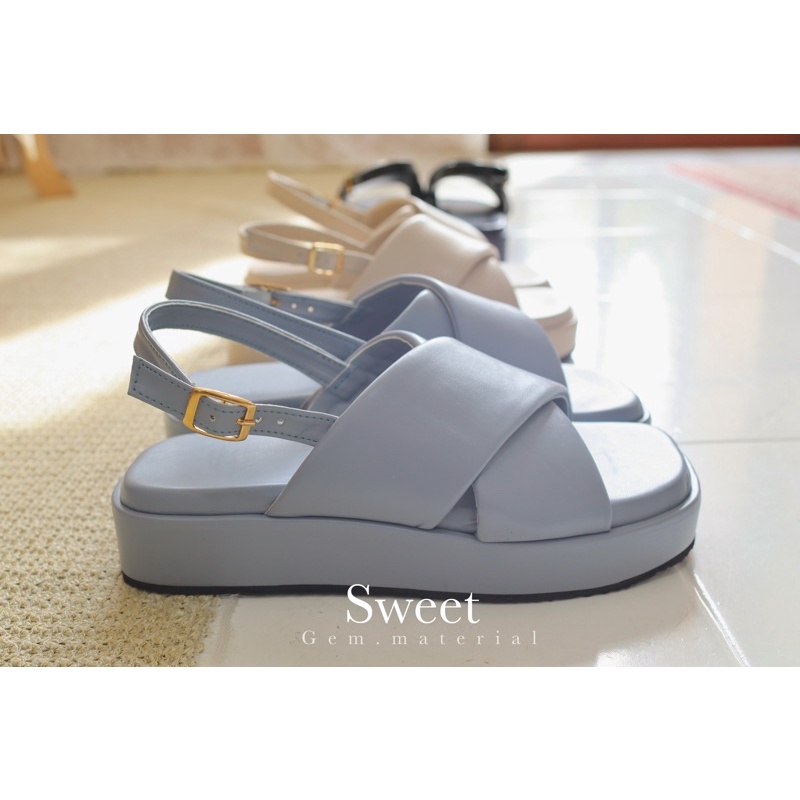 DODE: GEM11 ลดทันที 30.-ทุกออเดอร์ รุ่นSWEET รองเท้าส้นตึกรัดข้อสุดนุ่มมฟู สามาถใส่ได้ทุกวัน ➿ ...