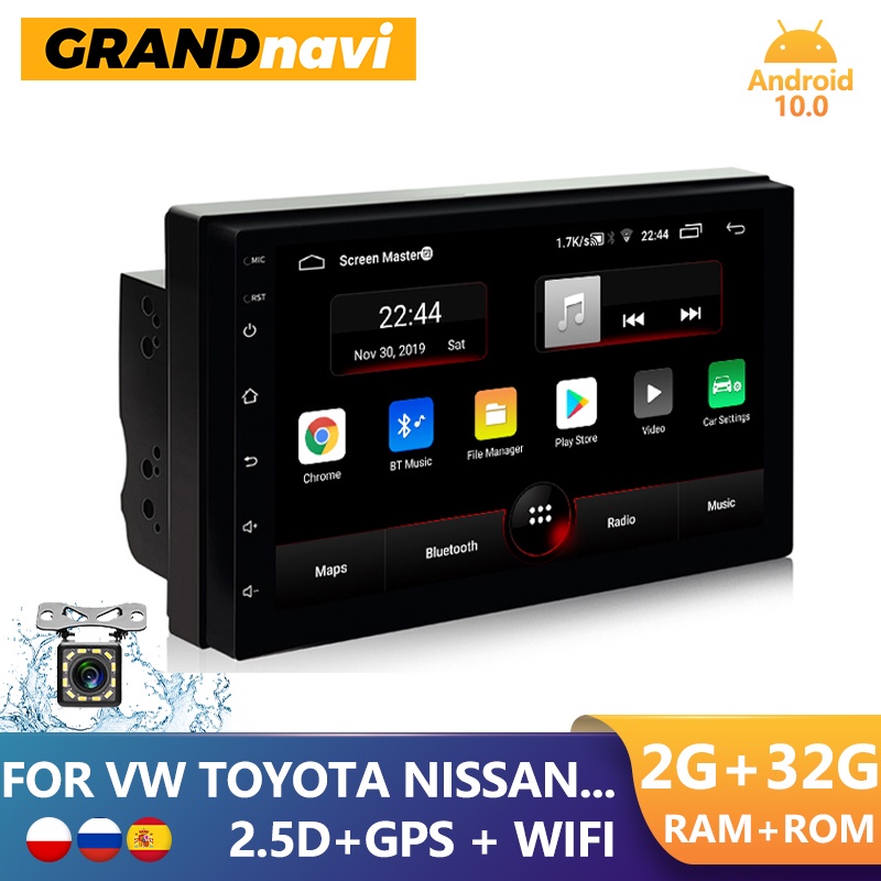 GRANDnavi 2din Android GPS Car Radio 2.5D Touch Screen Car Multimedia ...