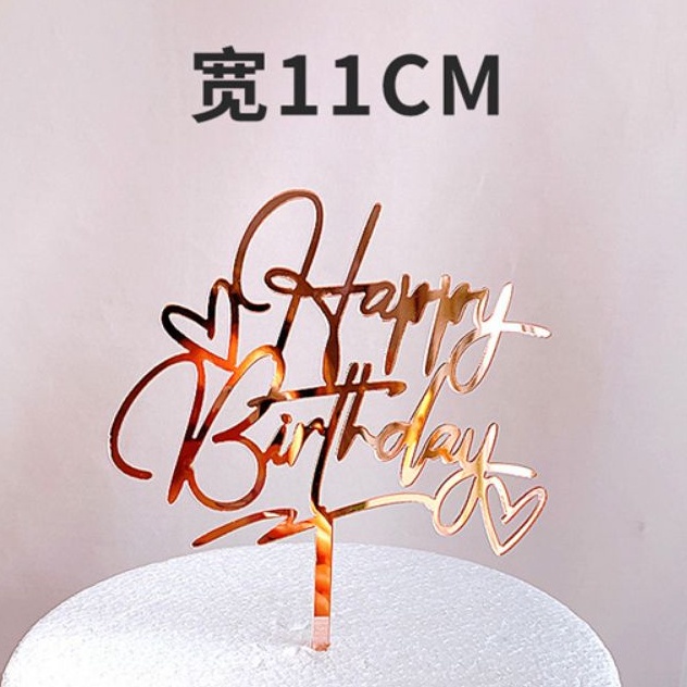 10 ชิ้น / เซต ป้ายวันเกิด ป้ายปักเค้กอะคริลิค ป้ายสุขสันต์วันเกิด ...