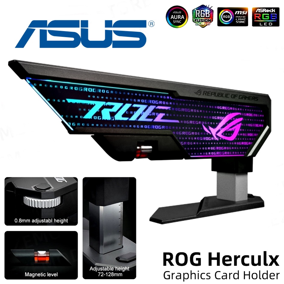 ขาค้ำการ์ดจอ ASUS ROG HERCULX Graphics Card Holder ไฟ RGB รับประกัน 1 ...