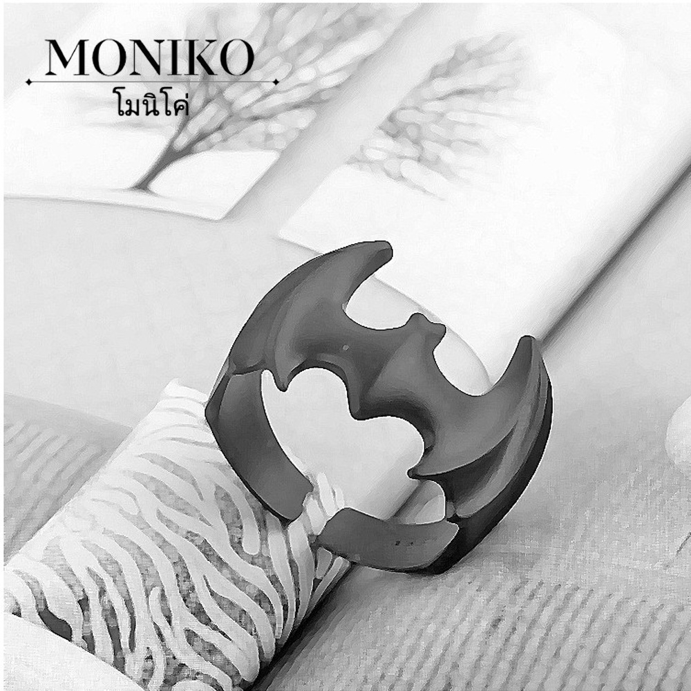 MONIKO แหวนบุคลิกภาพ เครื่องประดับแฟชั่นแบทแมนแบทแมนพังค์แหวน | Shopee ...