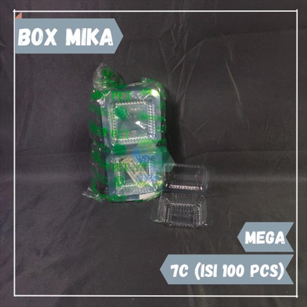 กล่องไมก้าพลาสติก Mega 7C บรรจุ 100 ชิ้น / ไมกา เคลป์ออน / ขนมไมกาขนาด ...
