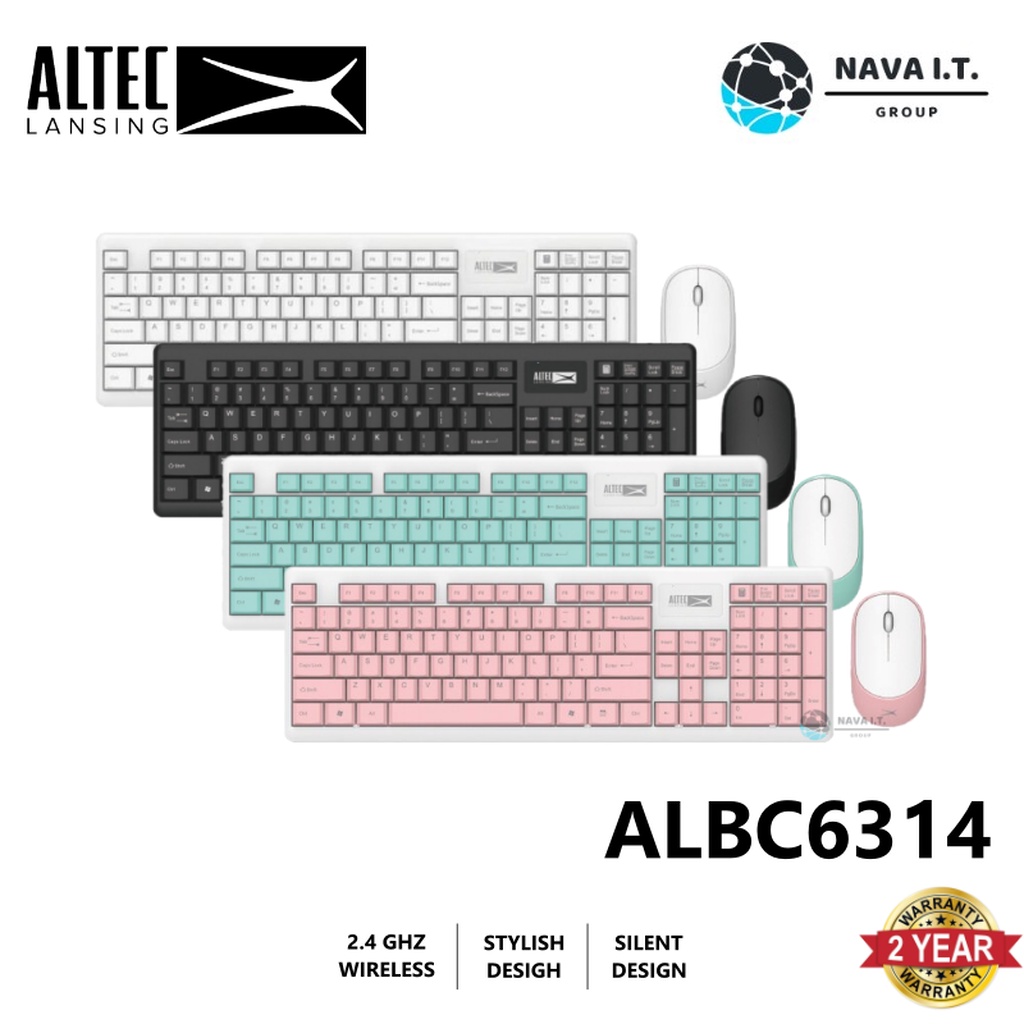 Altec Lansing ALBC6314 Wireless Keyboard and Mouse Combo รับประกันศูนย์ ...