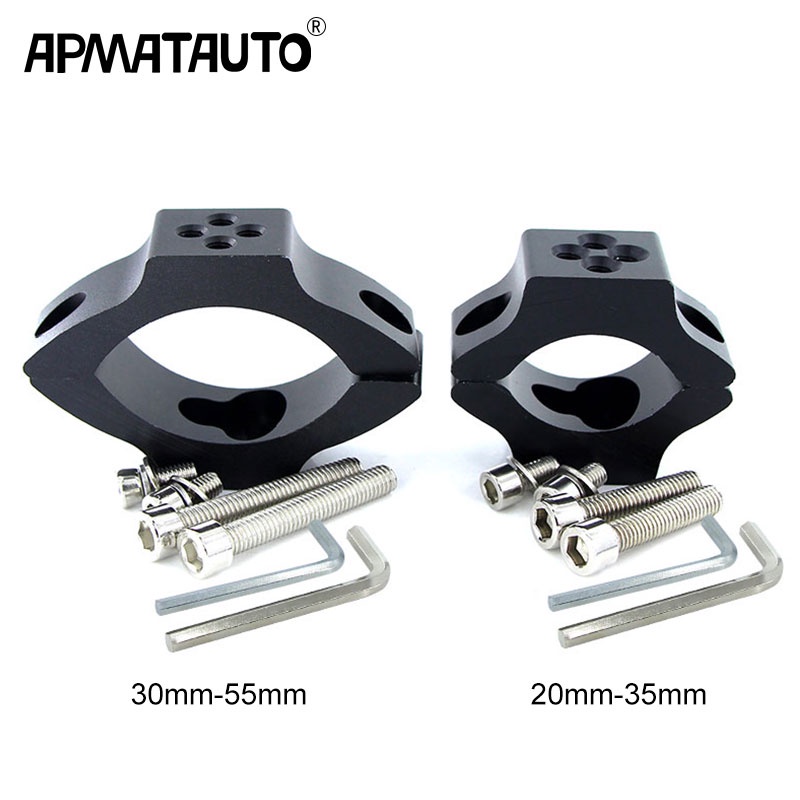 2pcs Motorcycle Headlight Bracket Mounting Relocation Tube Fork Driving ...