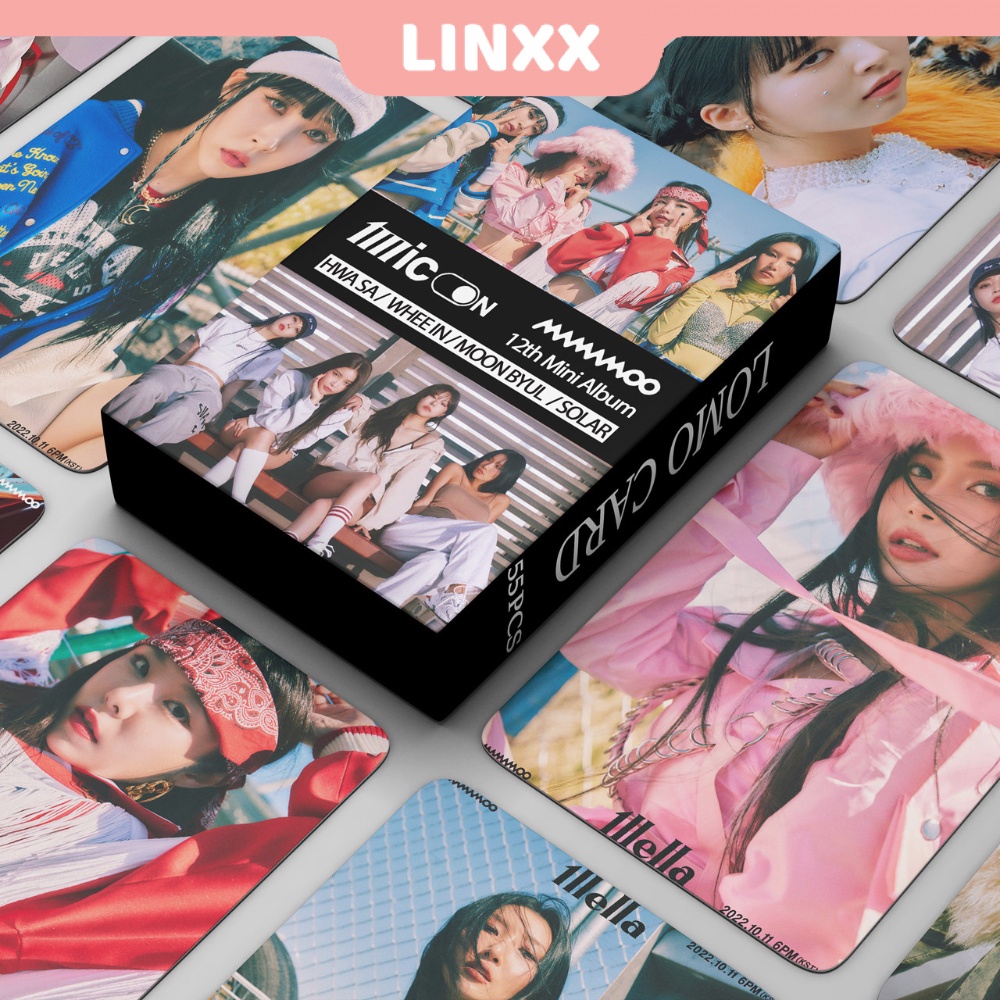 Linxx 55 ชิ้น MaMamoo MIC ON อัลบั้ม Lomo Card Kpop โฟโต้การ์ด โปสการ์ด ...