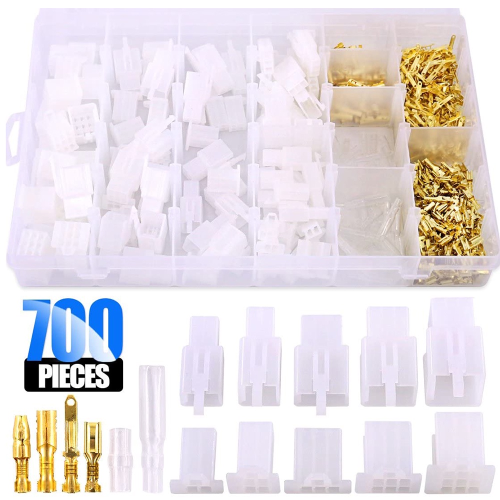 700 Pieces 2.8mm 2 3 4 6 9 Pin Header Housing Pin Header Crimp Terminal ...