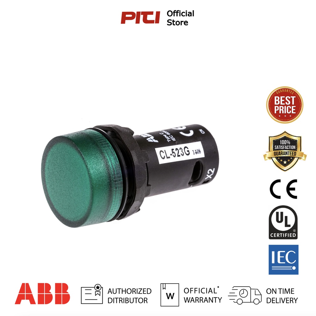 ABB Push Button CL-523G 22mm Cutout, IP66, Round, 230V | Shopee Thailand