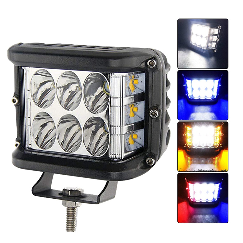 4Inch Dual Side Shooter Off Road Strobe Light Bar LED Work Lights Fog ...