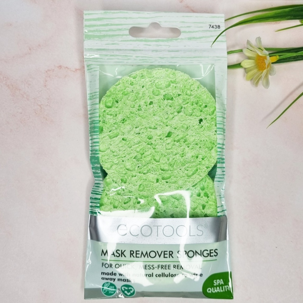 [ecotools®] Mask Remover Sponges, 2 Count ฟองน้ำทำความสะอาดผิวหน้าหลัง ...