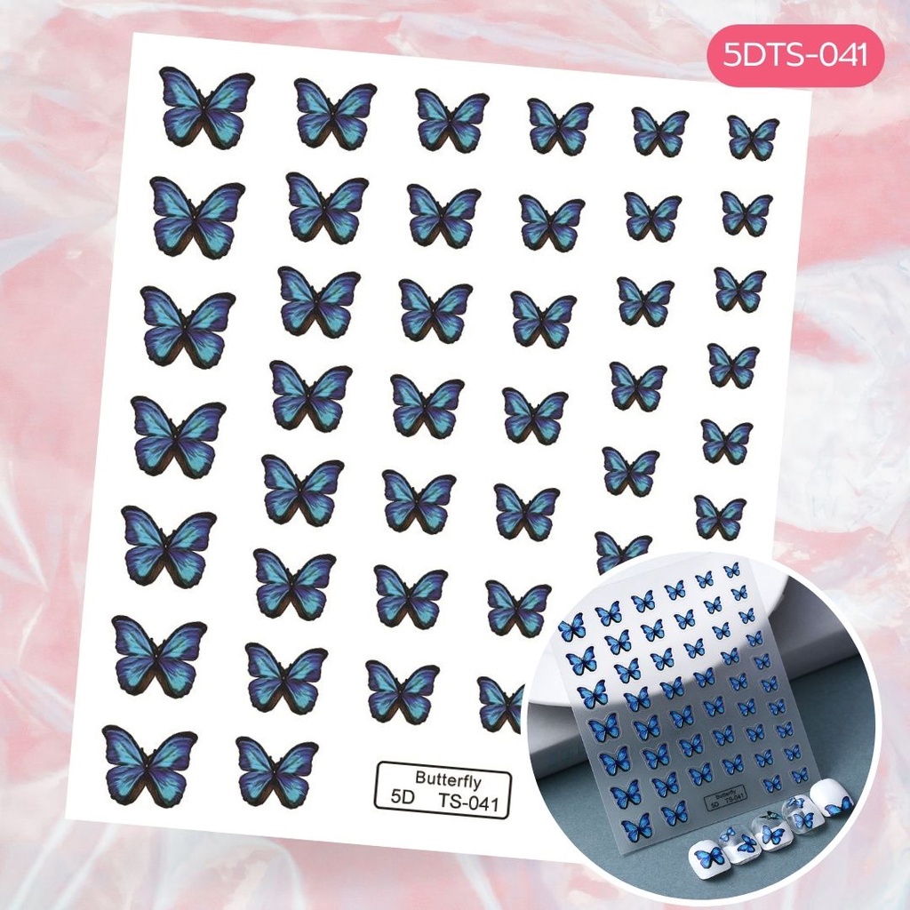 Sticker 5D สติ๊กเกอร์ติดเล็บลายนูน | Shopee Thailand