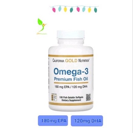 Omega-3 Premium Fish Oil น้ำมันปลา เกรดพรีเมี่ยม มี 180mg EPA/120mg DHA ...