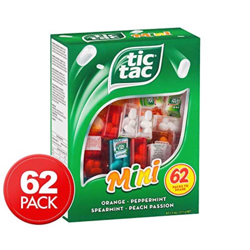 Tic Tac Spender Box with 62 mini share packs | Shopee Thailand