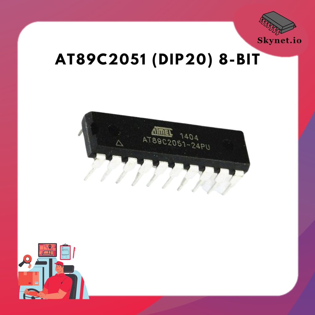 AT89C2051 (DIP20) 8-bit Microcontroller with 2K Bytes Flash | Shopee ...