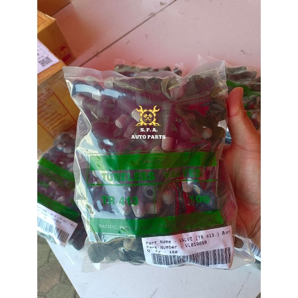 จุ๊บลมยาง PACIFIC แท้ สีดำ รุ่น TR 413. 100pcs (เกลียวทองเหลือง แข็งแรง ทนทาน) | Shopee Thailand
