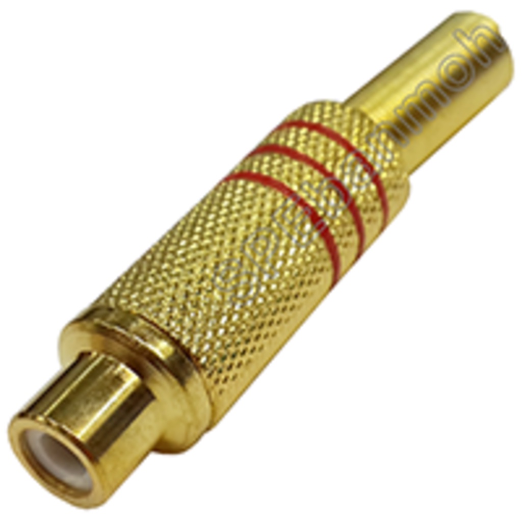 RCA-110 ปลั๊กอาร์ซีเอ เมีย ทอง ต่อสาย ท้ายสปริง (RCA Female Plug ...
