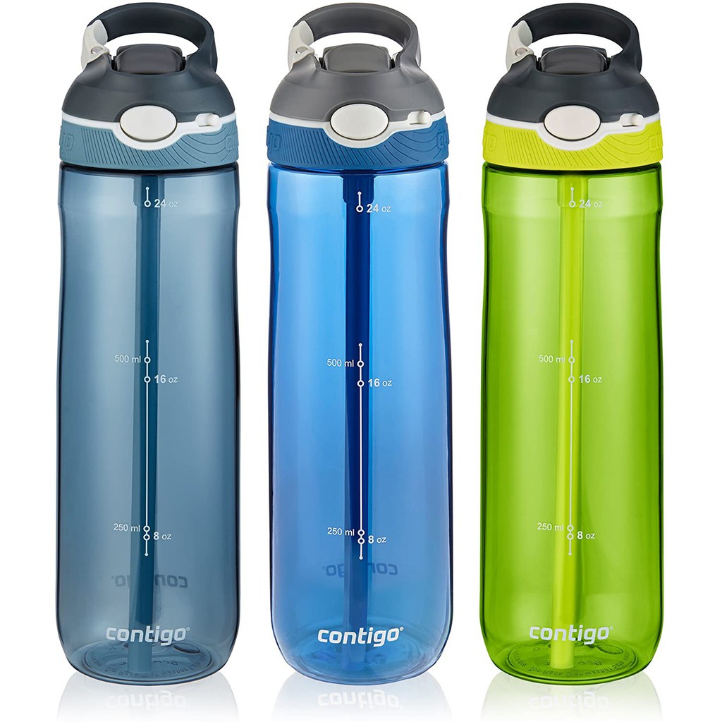 Contigo AUTOSPOUT Straw Ashland Water Bottle, 24 oz (700ml) | Shopee ...