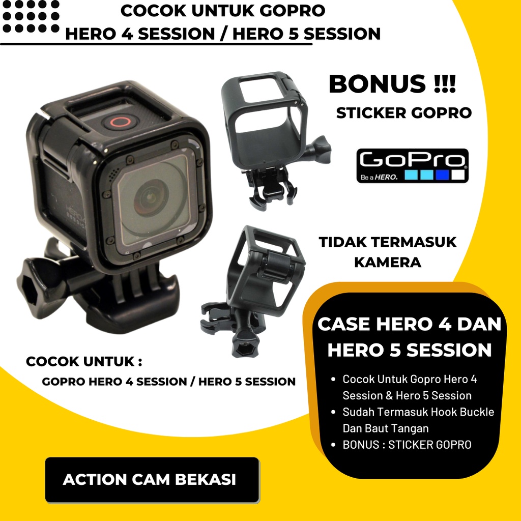 Gopro Hero 4 Session Frame Case/Hero 5 Session กันชนป้องกันกรณีพร้อมหัว ...