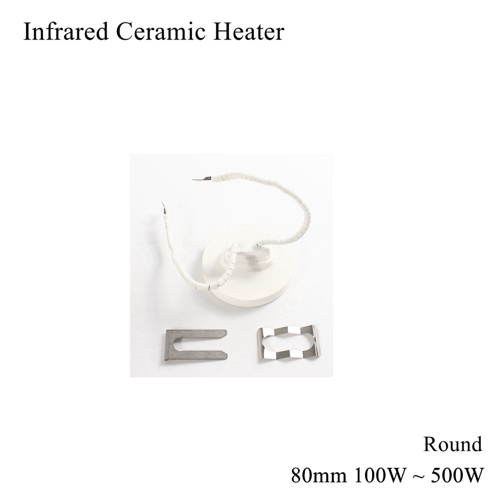 80mm 220V IR Infrared Ceramic Heater Air Heating Round Circle Plate ...