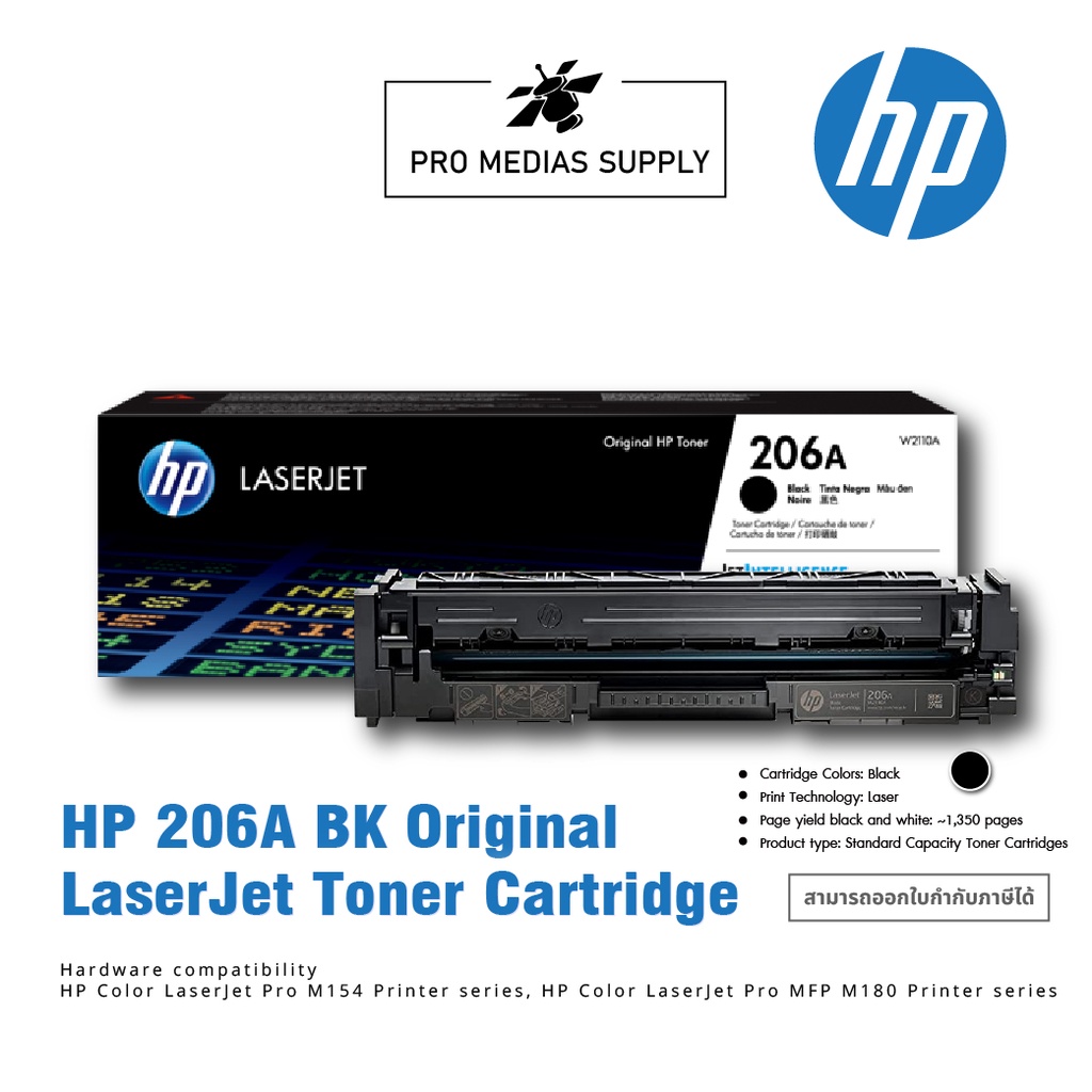 🔥 โทนเนอร์ HP 206A Original LaserJet Toner Cartridge ของแท้ สำหรับ ...