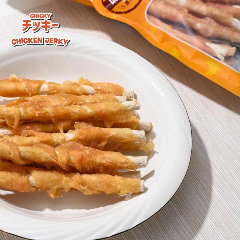 Chicky 50-60 กรัม ขนมสุนัขเนื้อไก่แท้100% อาหารสุนัข โปรตีนสูง | Shopee ...