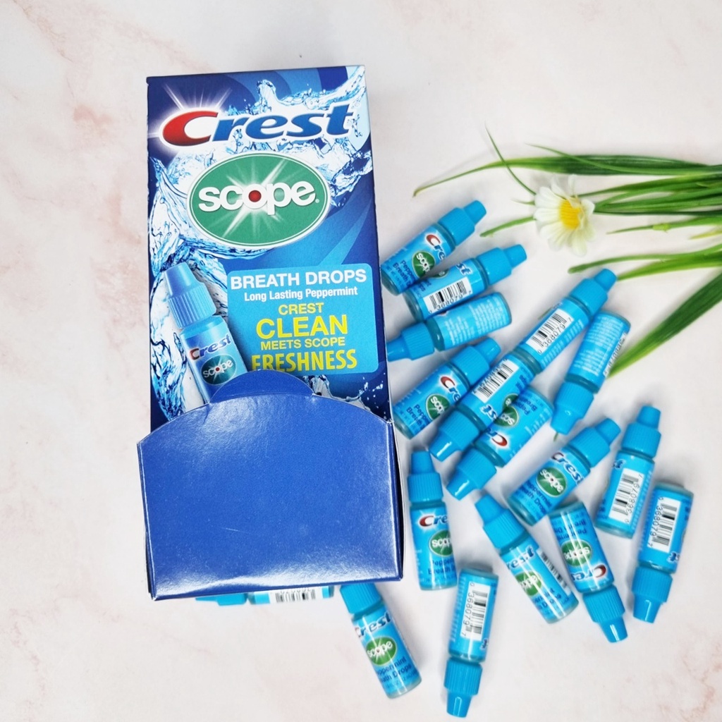 [Crest®] Scope Breath Drops Long Lasting Peppermint 3.2ml เครสต์ ผลิตภัณฑ์ระงับกลิ่นปากแบบหยด ...