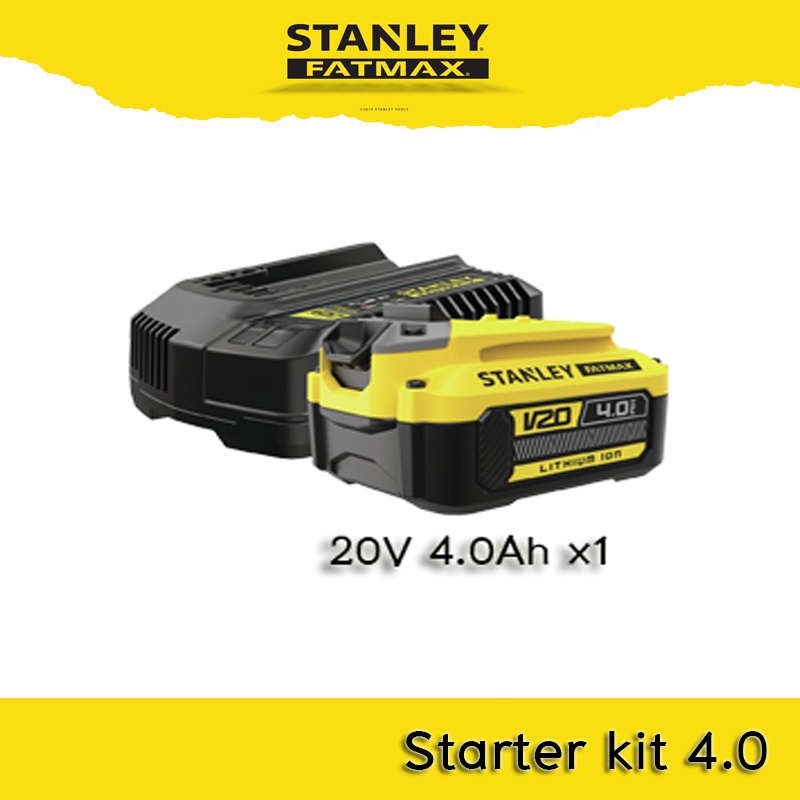 Stanley ชุด Starter 4.0ah ( ประกอบ ด้วย แบตเตอรี่ 4.0ah จำนวน 1ก้อน ...