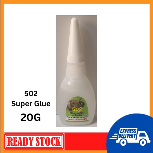 502 CYANOACRYLATE ADHESIVE SUPER GLUE GAJAH 20G | Shopee Thailand