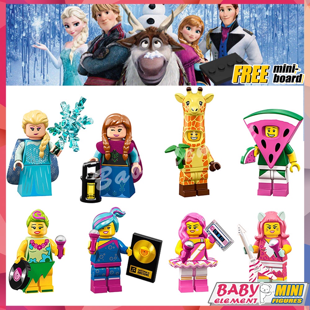 8 Types Minifigures Watermelon Dude Giraffe Suit Guy Hula Lula Kitty ...