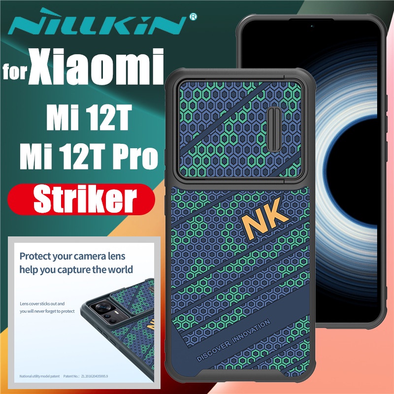 NILLKIN เคส Xiaomi Mi12T Mi 12T Pro รุ่น Striker 3D Texture Silicone Slide Camera Protect Lens ...