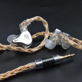 KZ Earphones Cable 8 Core Gold Silver Copper Mixed Upgrade Cable 2Pin 3 ...