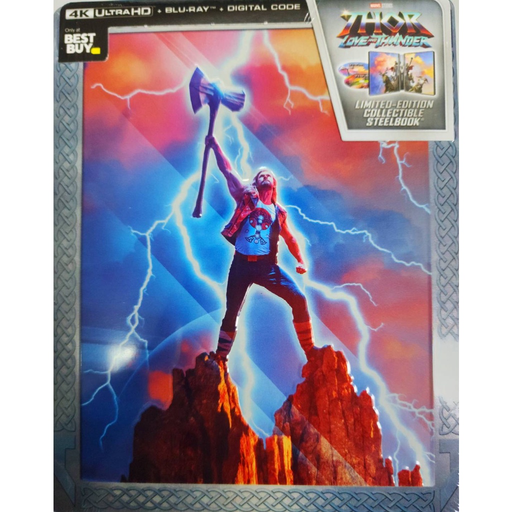 Thor: Love and Thunder (SteelBook) (4K Ultra HD + Blu-ray) (2022 ...