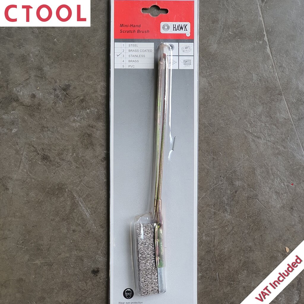 (สินค้าหมด)แปรงลวด สแตนเลสมินิปลายตรง Hawk ของแท้ - Authentic Mini ...