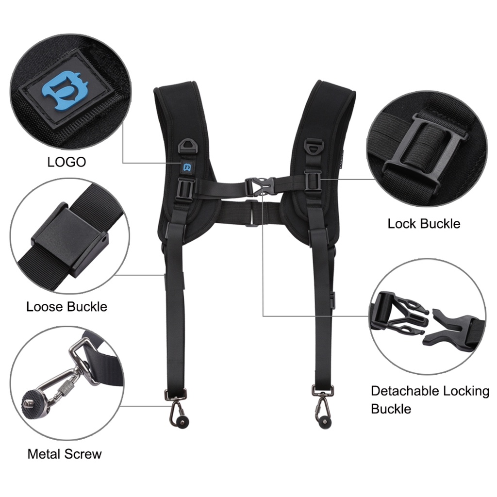 PULUZ Quick Release Double Shoulder สายสะพายกล้อง สายคล้องไหล่ แบบคู่ ... PULUZ Quick Release Double Shoulder สายสะพายกล้อง สายคล้องไหล่ แบบคู่ ...