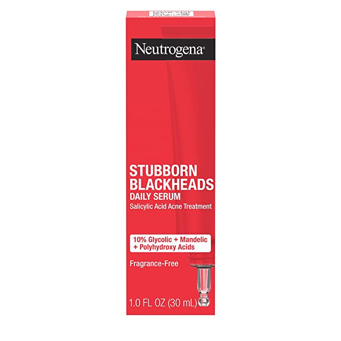 Neutrogena Stubborn Blackheads Daily Acne Facial Serum 1 oz (30 ml ...