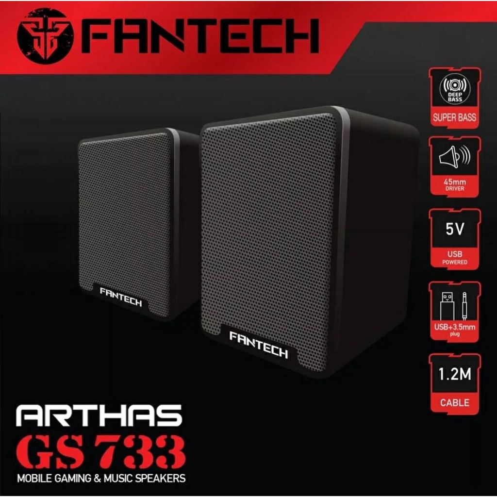 FANTECH Gaming Speaker Stereo GS733 ลำโพงเกมมิ่ง สเตริโอ 2.0 ระบบเสียง ...