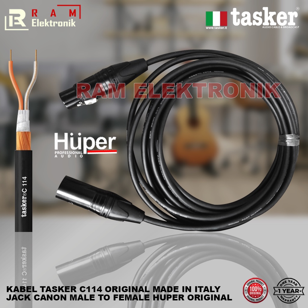 Tasker C114/C 114 สายไมค์ + แจ็ค Canon XLR Original ITALY 2 เมตร | Shopee Thailand
