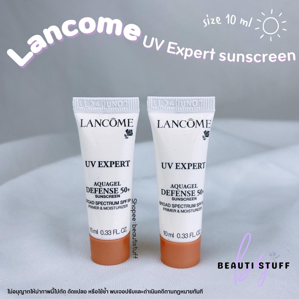 [ พร้อมส่ง ] Lancome UV Expert Aquagel Defense Sunscreen, Primer & Moisturizer Broad Spectrum ...