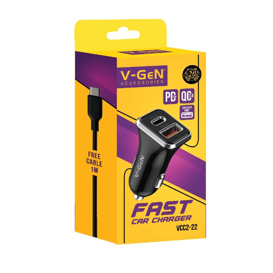 เครื่องชาร์จโทรศัพท์ V-gen VCC2-22 | Shopee Thailand