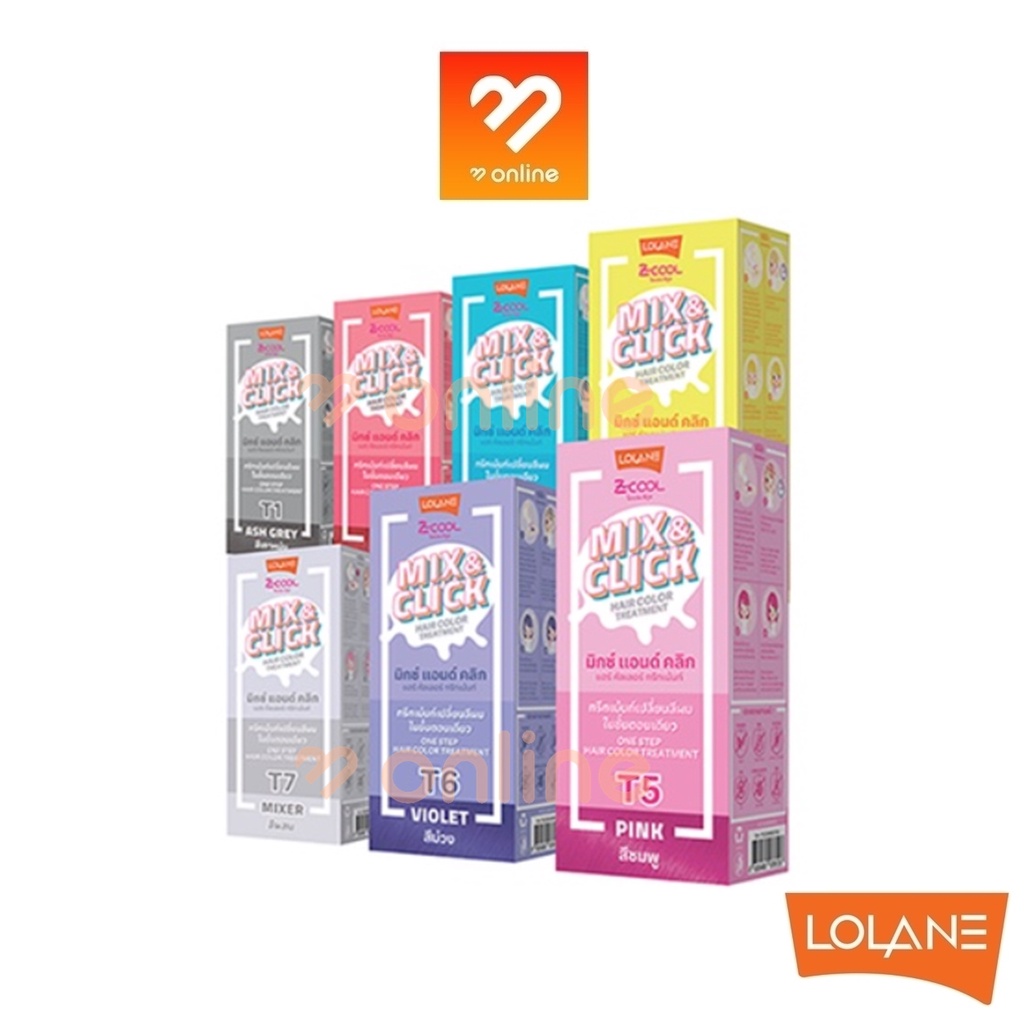 Lolane z-cool Mix&Click Hair Color Treatment 50ml. มิกซ์แอนด์คลิก แฮร์ ...