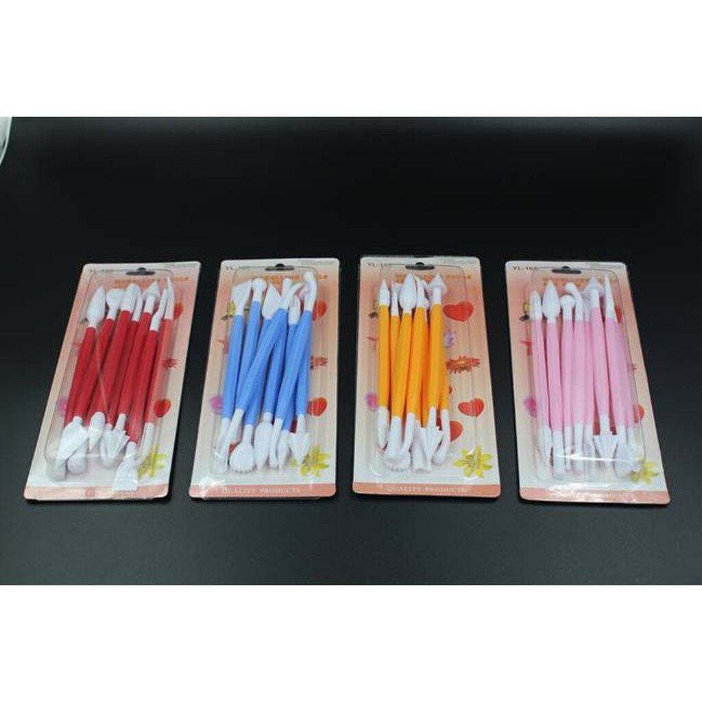 ชุดเครื่องมือไม้คลึงทำ ฟองดอง ด้ามสีเหลือง 8pcs. (Modelling Tools ...