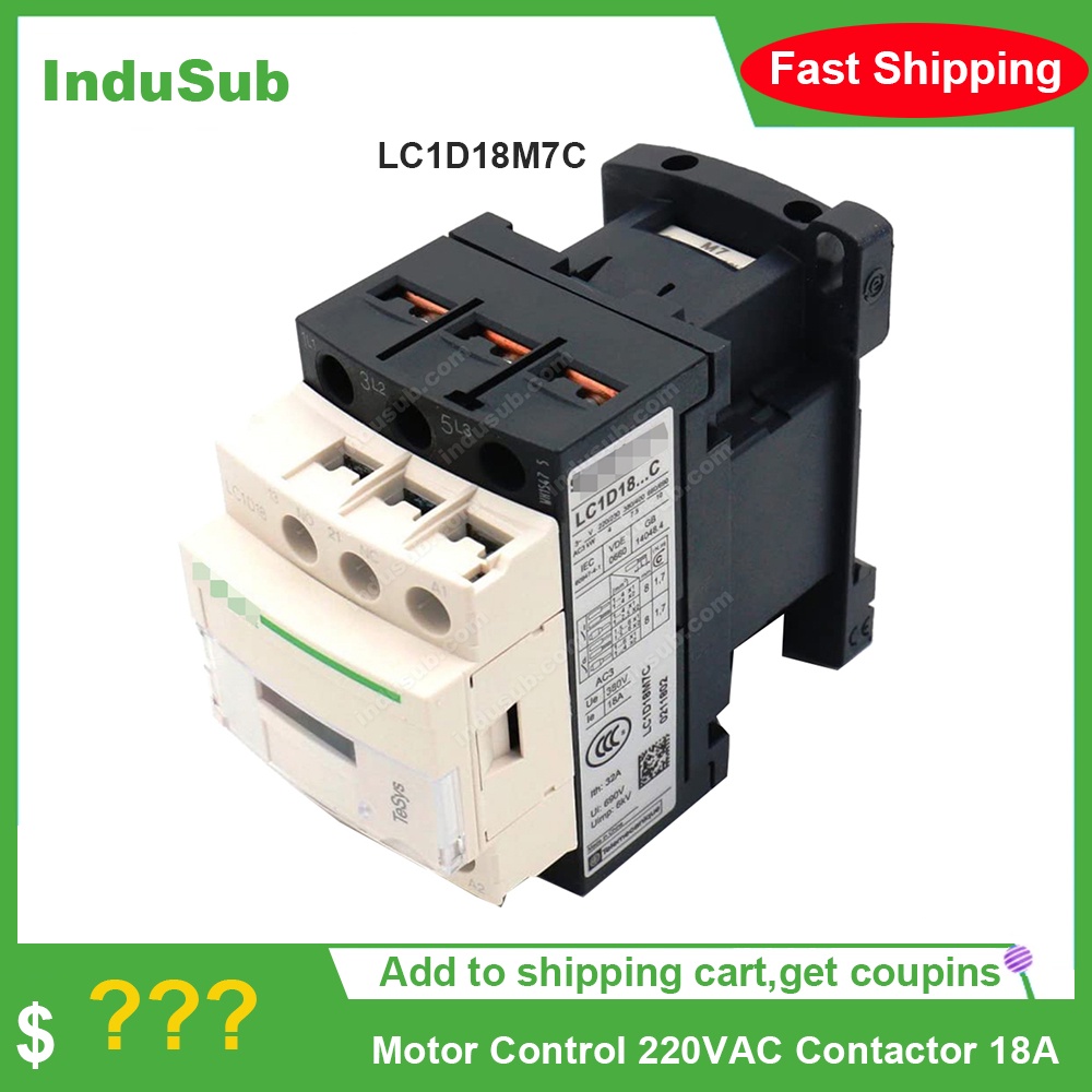 Sz 100% ใหม่ Original Schneider LC1D18M7C มอเตอร์ควบคุม 220VAC Contactor 18A LC1-D18M7C LC1D ...