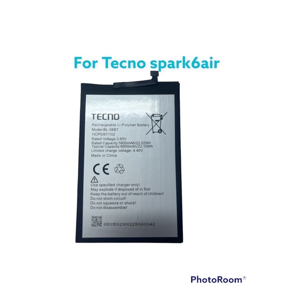แบตTecno POP4，pop5,spark5air,spark6air แบตTecno BL-49FT, BL-58BT ...