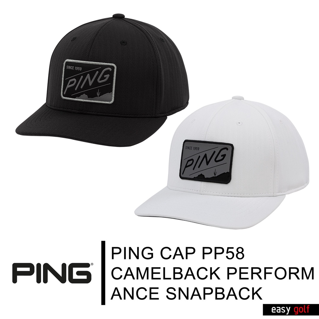 PING CAP PP58 CAMELBACK PERFORMANCE SNAPBACK LIMITED PING CAP MEN หมวกกอล์ฟ หมวกกีฬาผู้ชาย ...