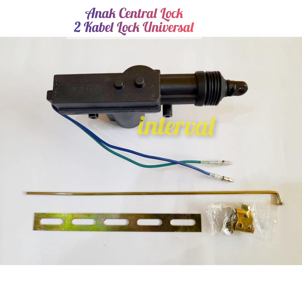 Universal Car Central Lock 2 สาย Black Door Central Lock | Shopee Thailand