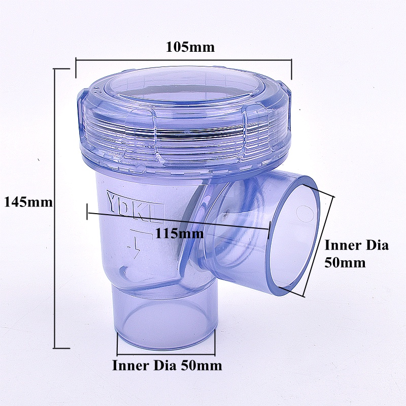 1Pc 50mm PVC Pipe Kitchen Sewer Anti-Backflow Check Valve One Way No ...